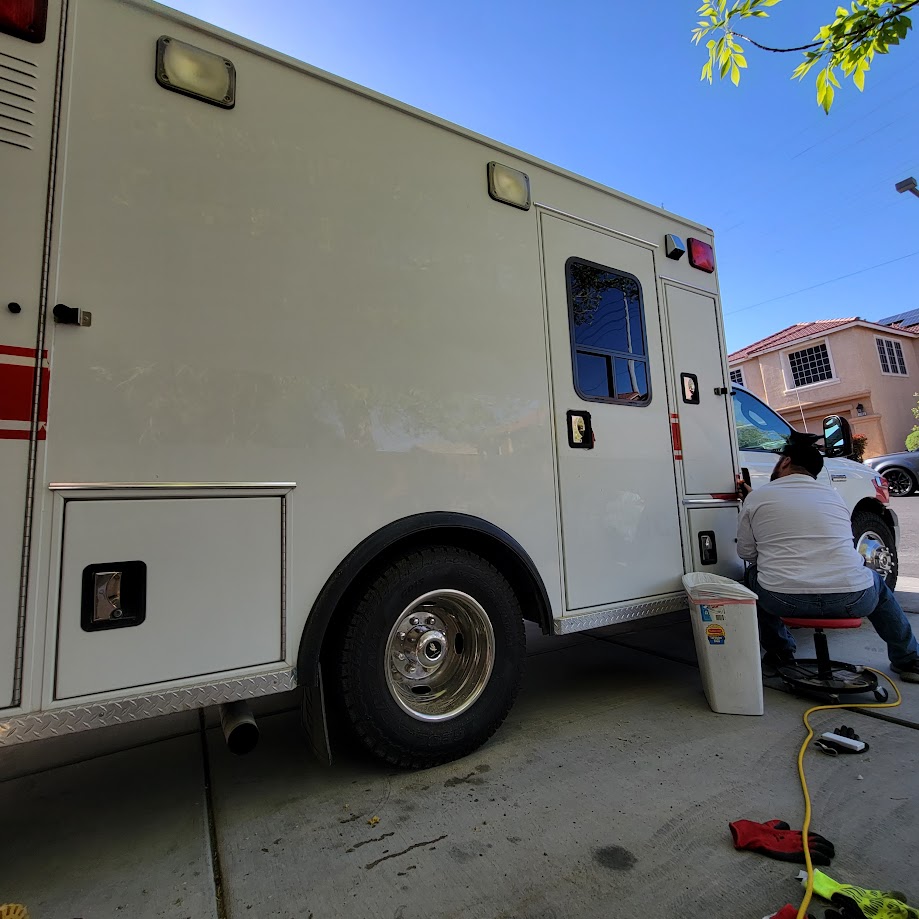 Ambulance – Previous Decal Removal – VitalVan